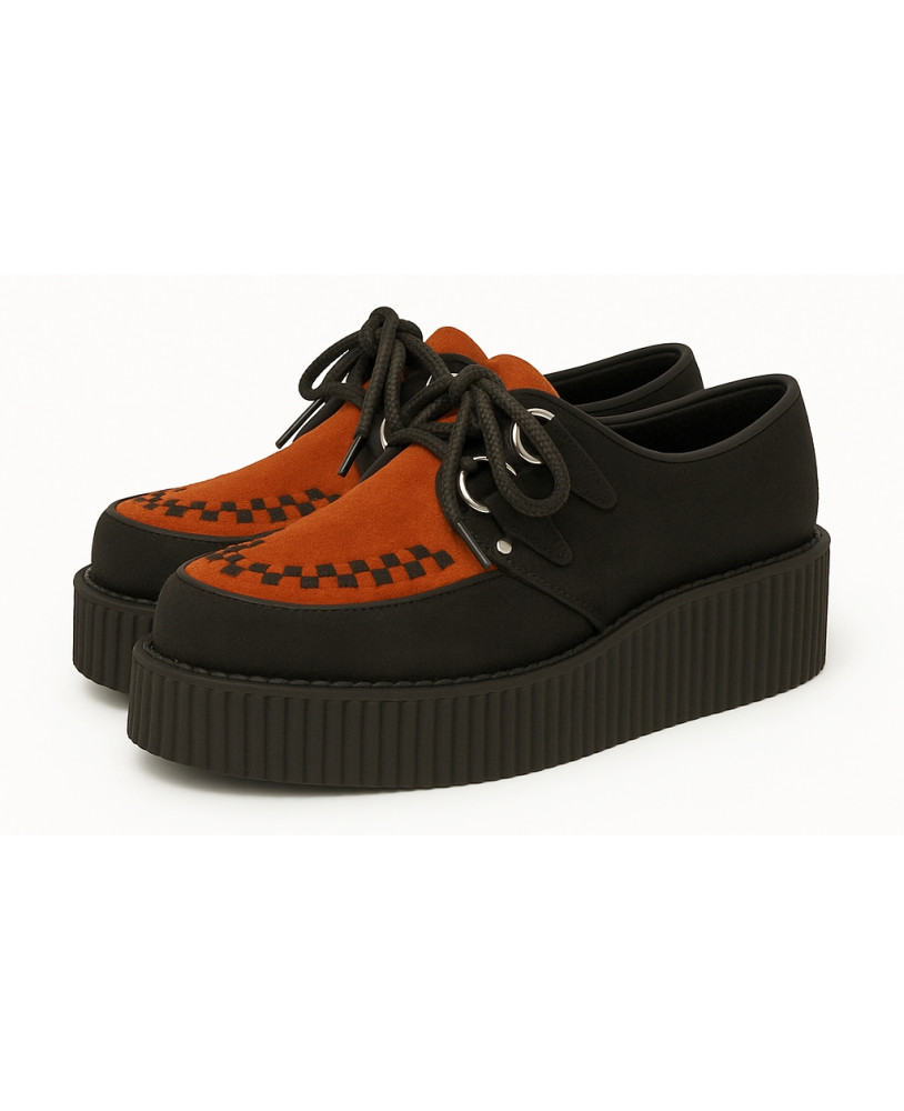 Double sole creepers in black and muscat suede – Nevermind